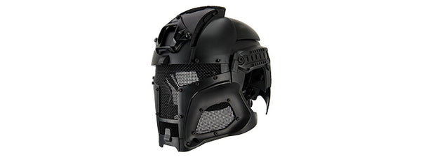 Interstellar Battle Trooper Full Face Airsoft Helmet (BLACK) – Simple ...