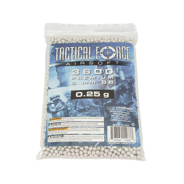 Tactical Force .25 Premium 6MM Airsoft BB's (3600 Count) – Simple Airsoft