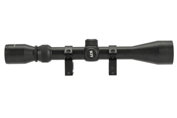 AIM Sports 3-9x40 Duplex Rifle Scope with Steel Ring Mount Set – Simple ...